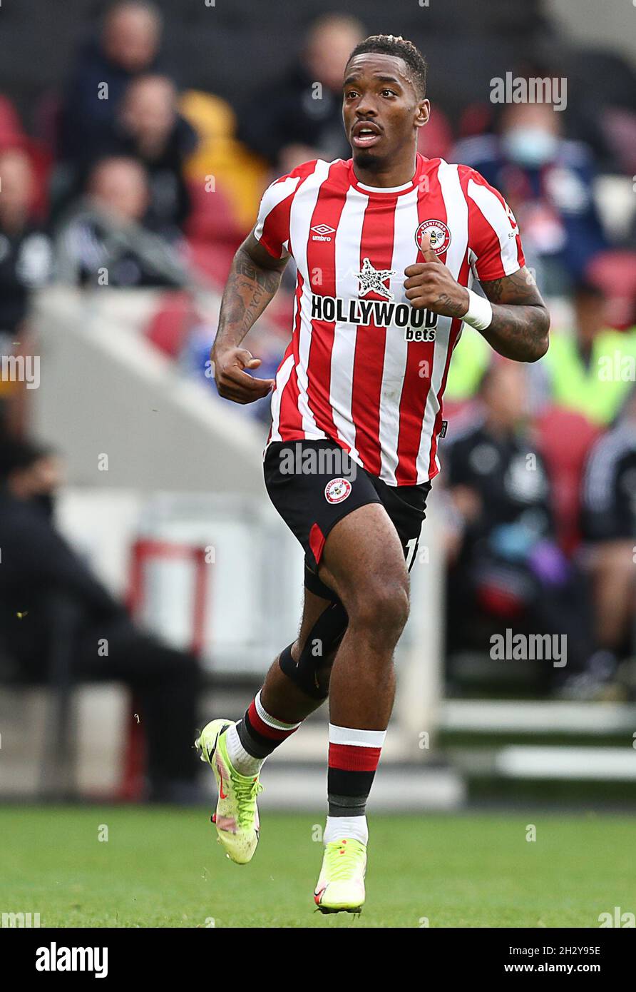 London, England, 24th October 2021. Ivan Toney of Brentford during the ...