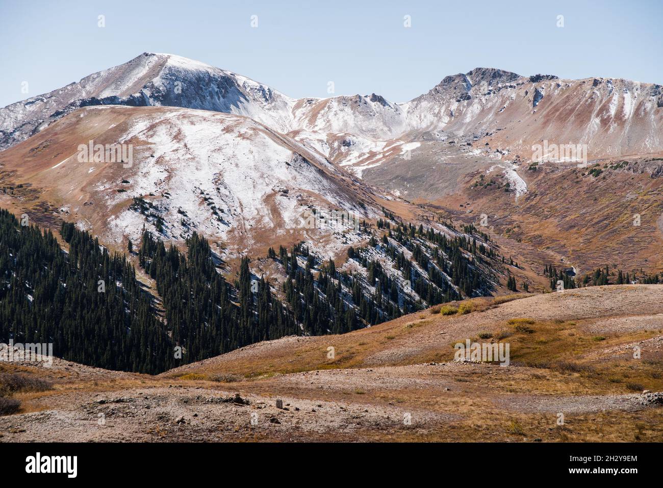Mountain views at Independence Pass near Aspen, Colorado Stock Photo ...