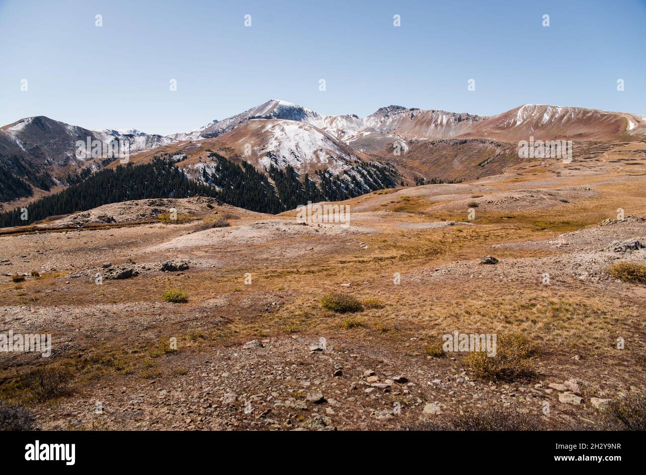 Mountain views at Independence Pass near Aspen, Colorado Stock Photo ...