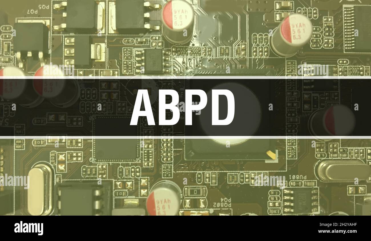 ABPD with Electronic components on integrated circuit board Background ...