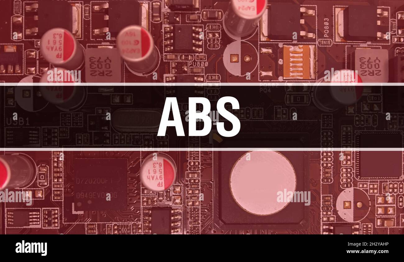ABS with Technology Motherboard Digital. ABS and Computer Circuit Board ...
