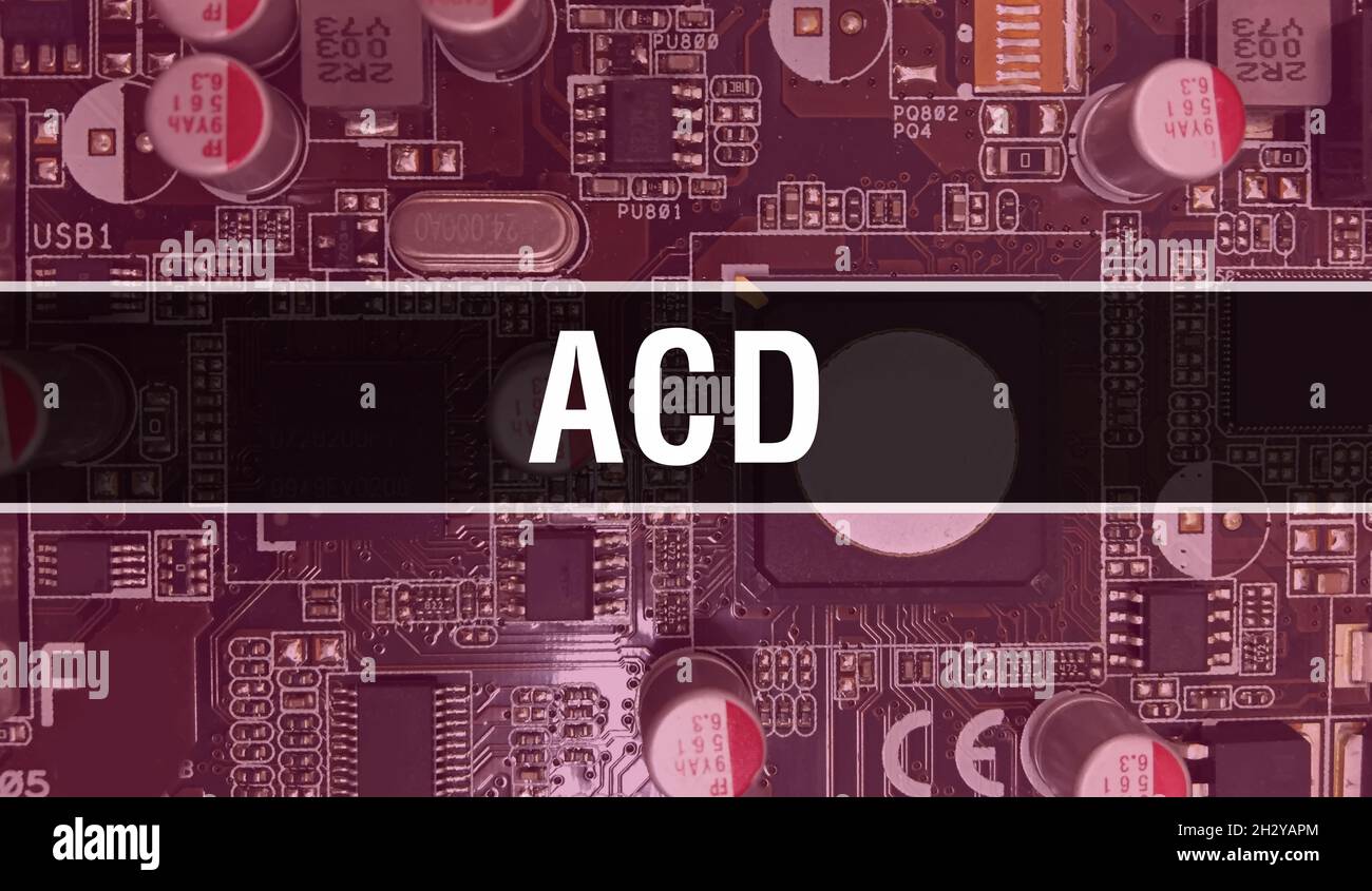 ACD concept with Electronic Integrated Circuit on circuit board. ACD ...