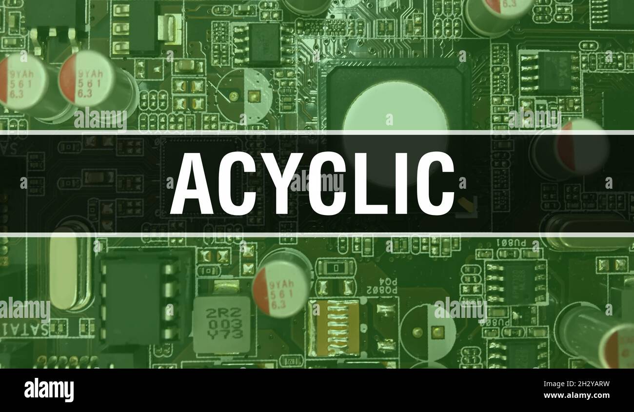 Acyclic text written on Circuit Board Electronic abstract technology ...