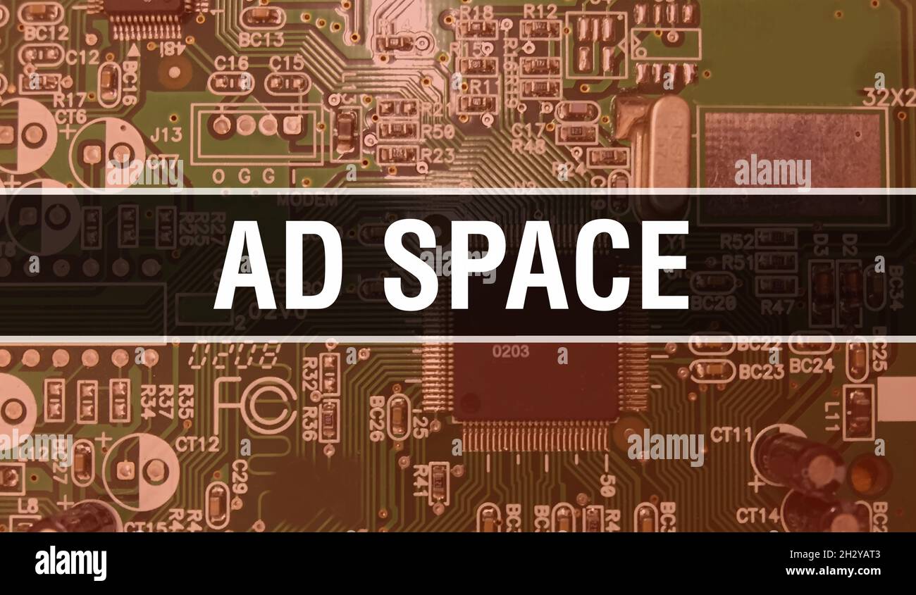 Ad Space with Electronic Computer Hardware technology background ...