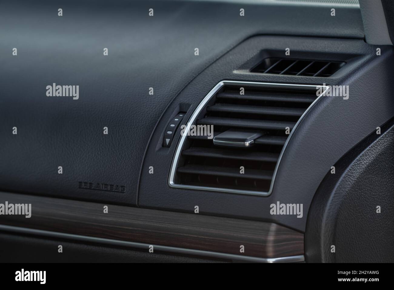 Car air conditioning close up view. The air conditioner flow inside the ...