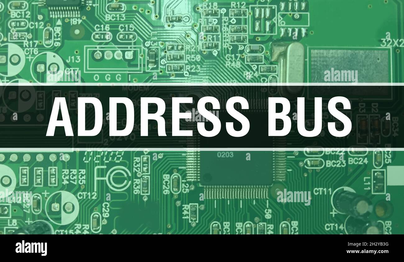 Address Bus with Electronic Computer Hardware technology background ...