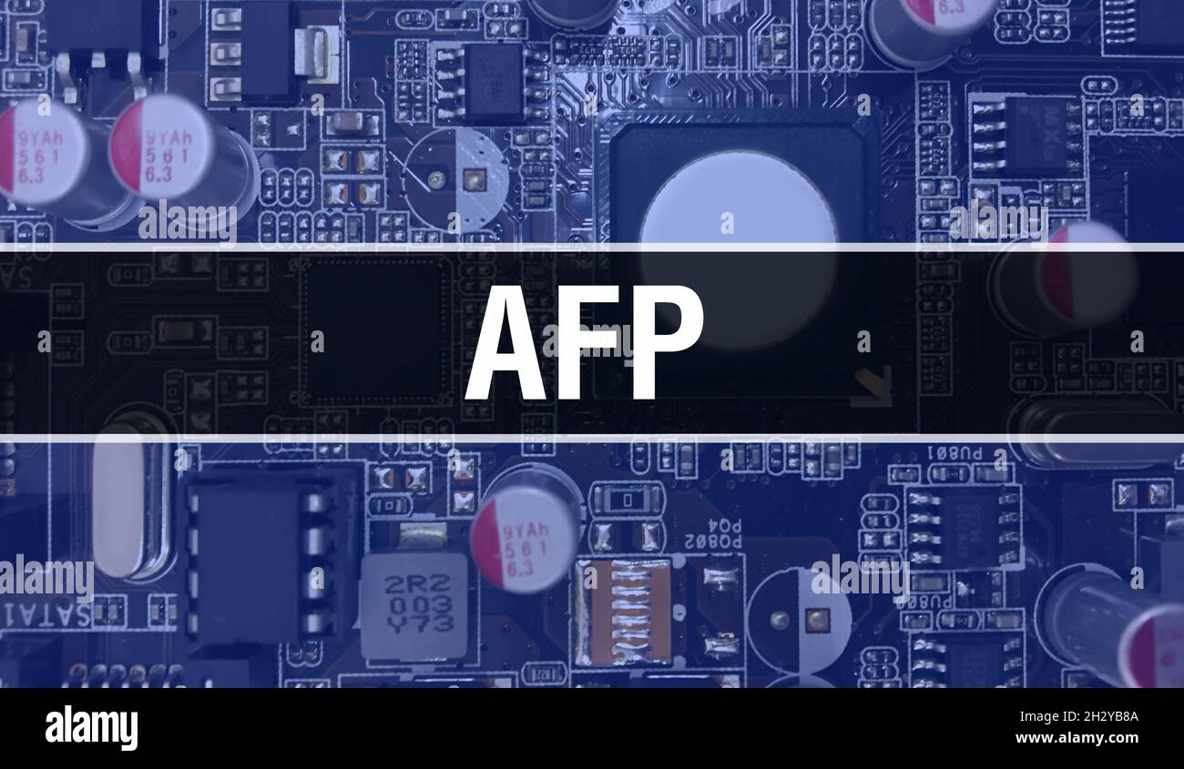 AFP text written on Circuit Board Electronic abstract technology ...
