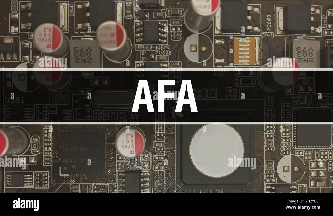 AFA with Technology Motherboard Digital. AFA and Computer Circuit Board ...