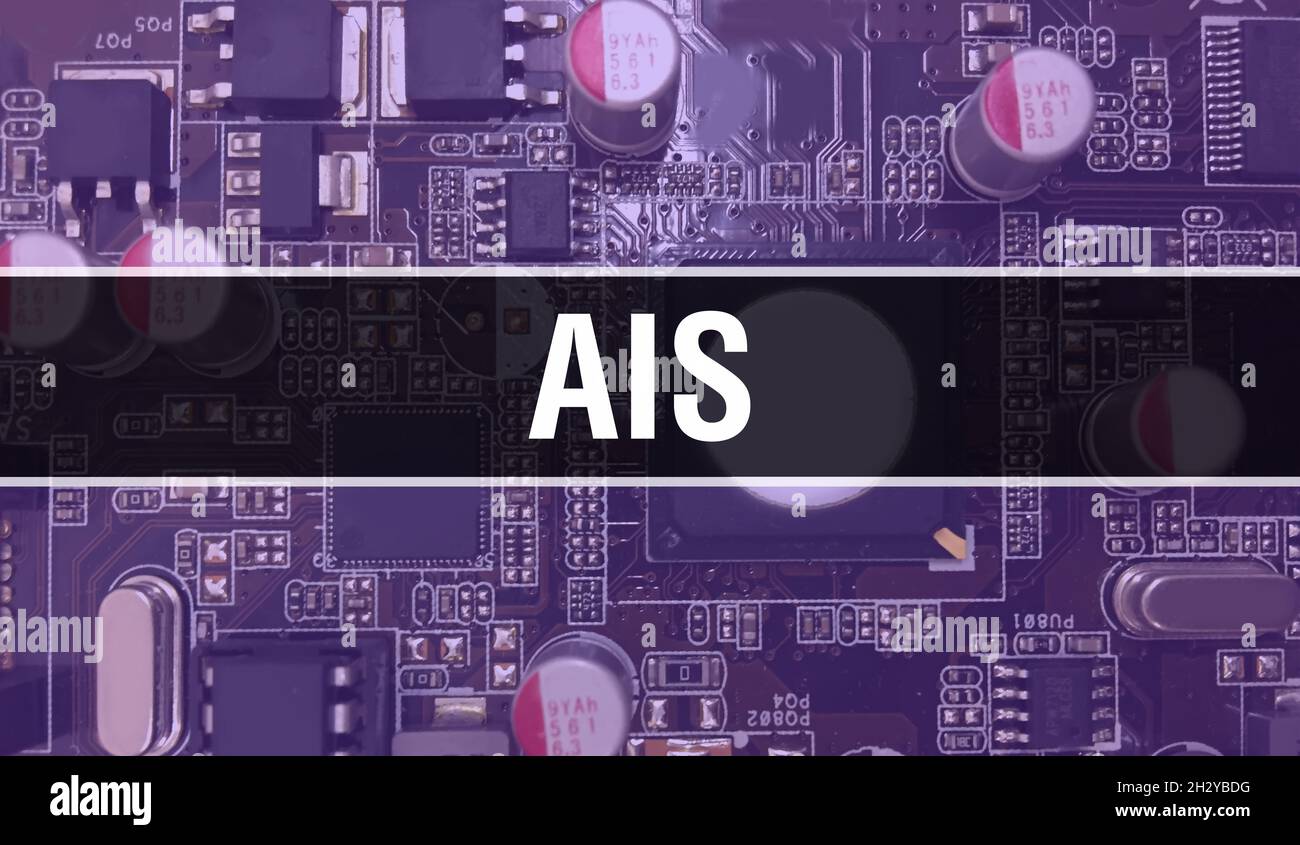 AIS with Electronic components on integrated circuit board Background ...