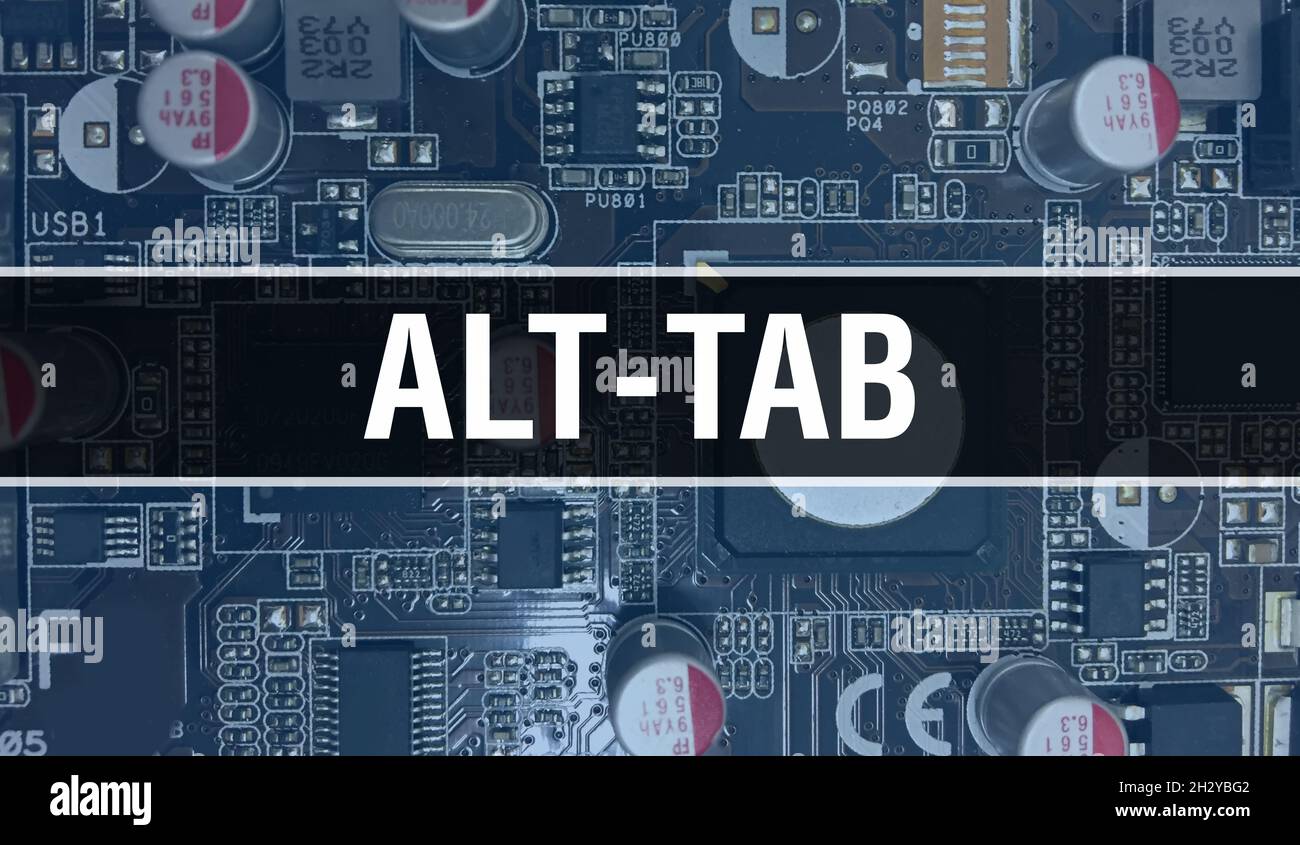 Alt-Tab concept with Electronic Integrated Circuit on circuit board ...