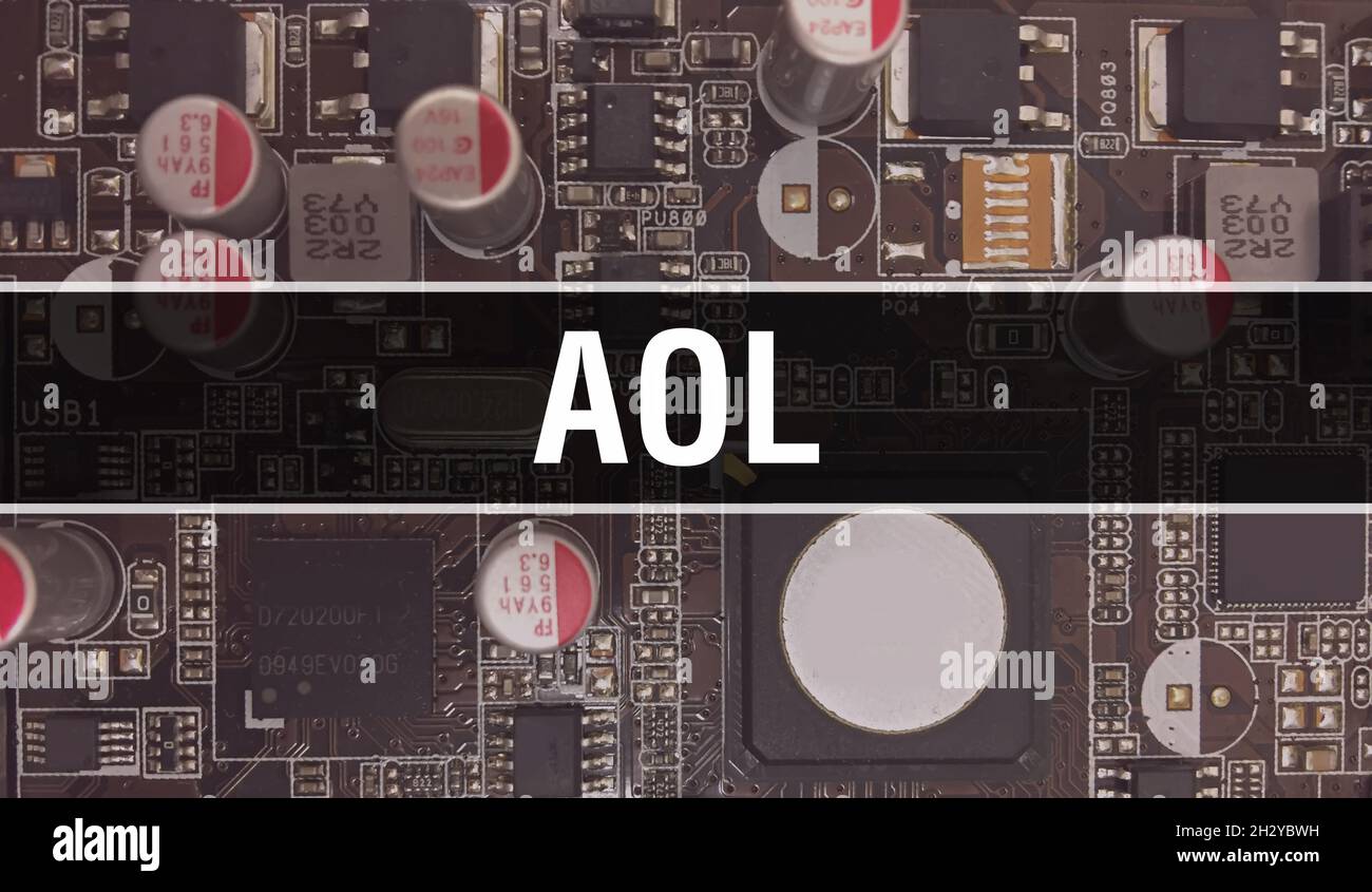 AOL with Technology Motherboard Digital. AOL and Computer Circuit Board ...