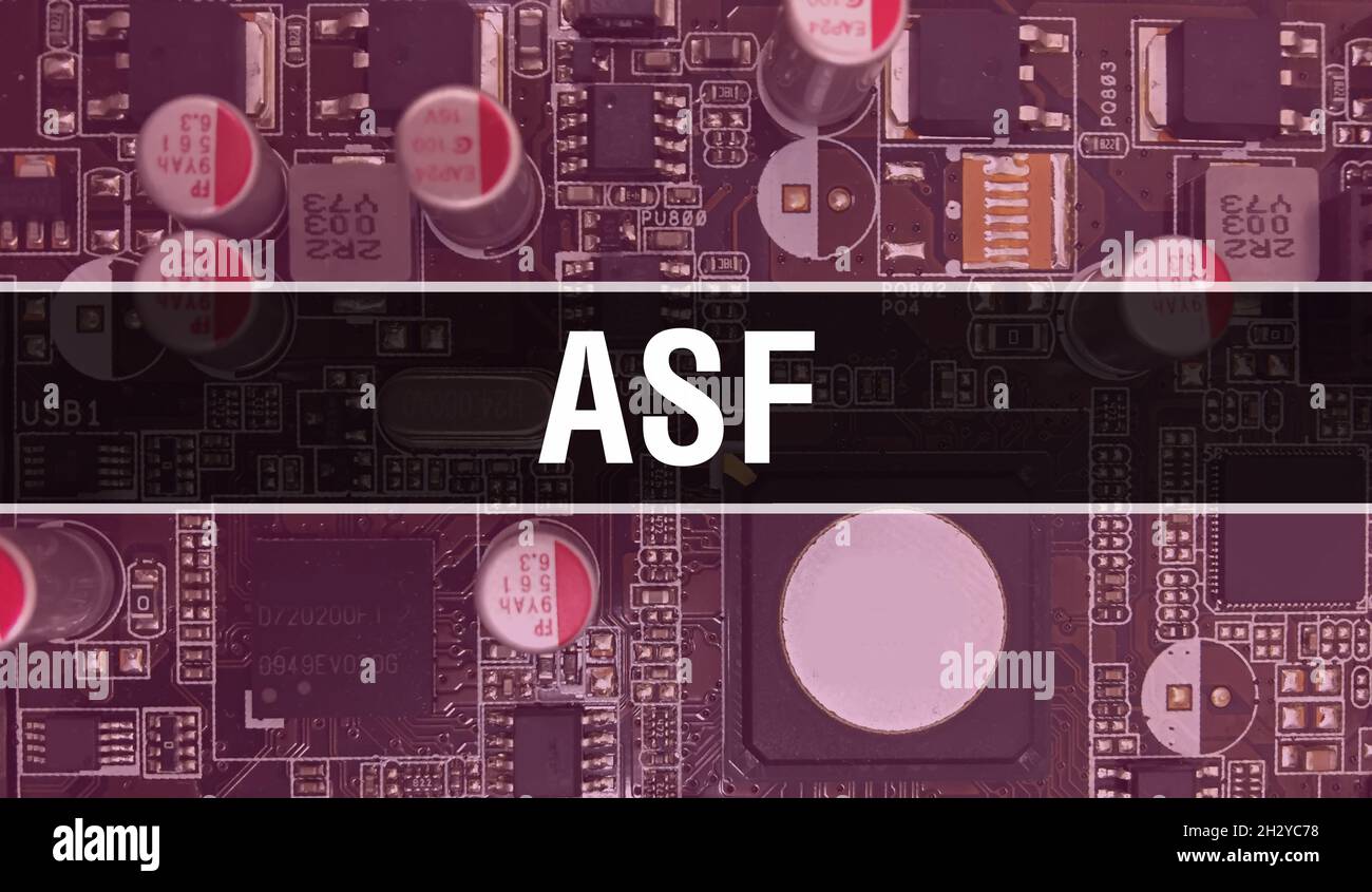 ASF with Technology Motherboard Digital. ASF and Computer Circuit Board ...