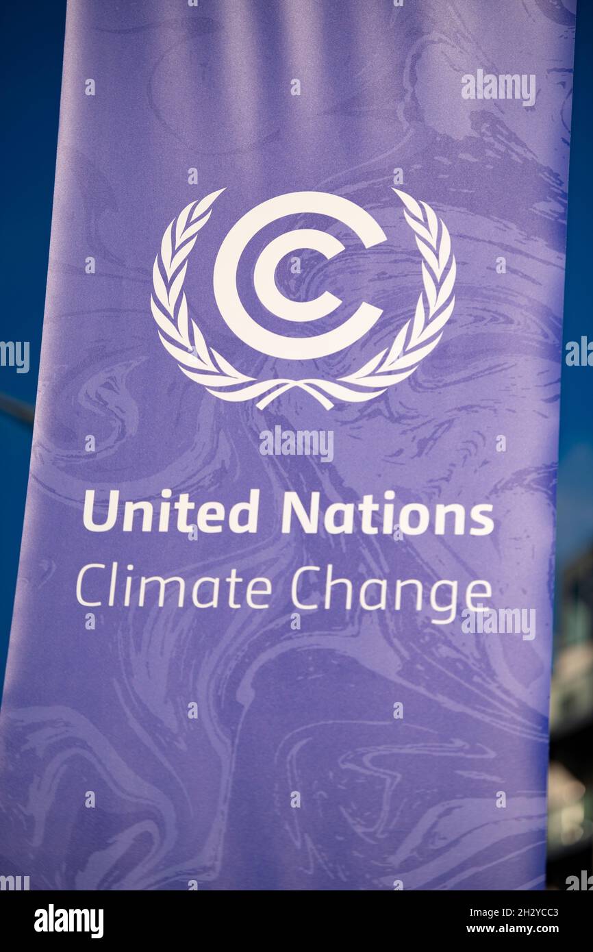 Cop26 sec glasgow blue zone hi-res stock photography and images - Alamy