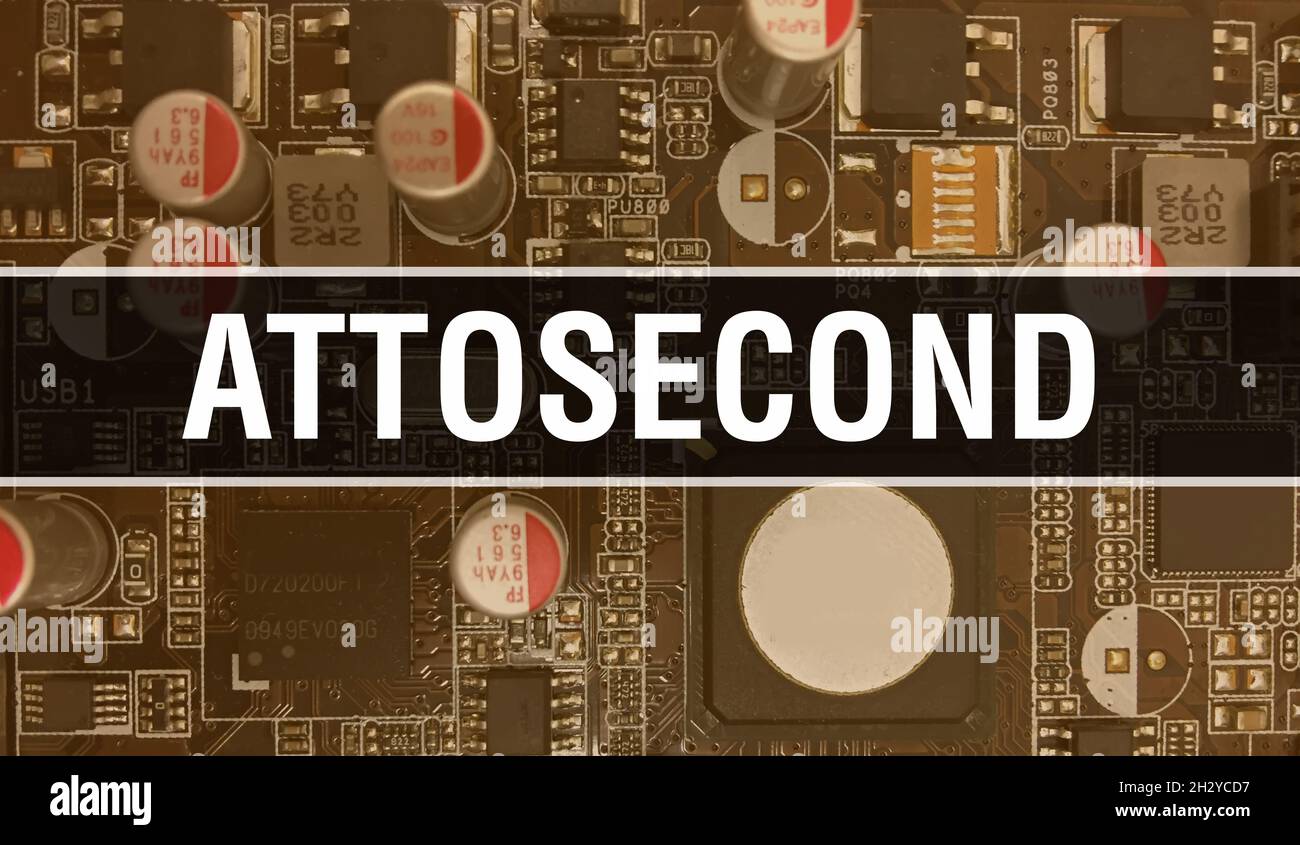 Attosecond with Technology Motherboard Digital. Attosecond and Computer ...