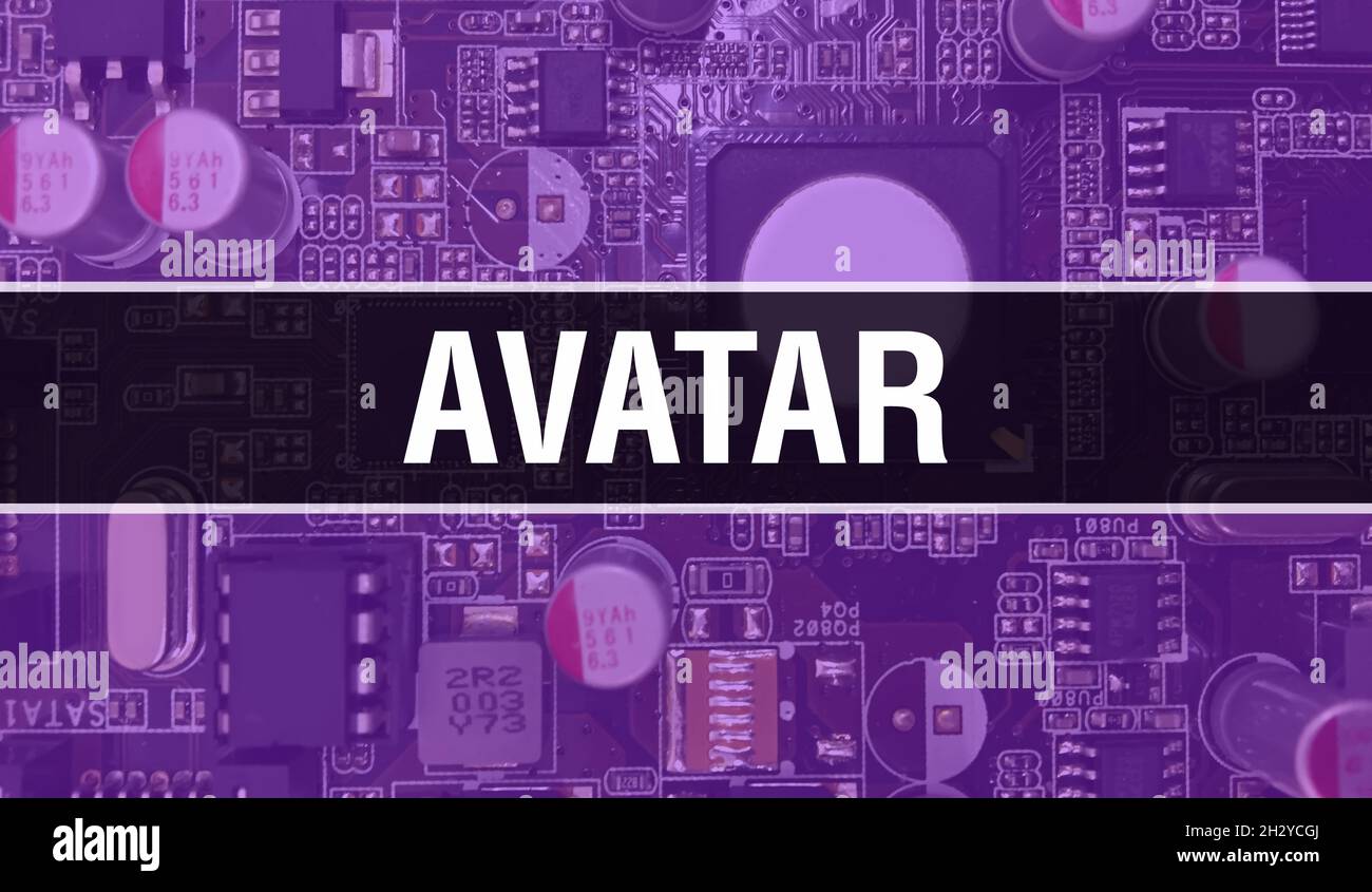 Avatar text written on Circuit Board Electronic abstract technology ...