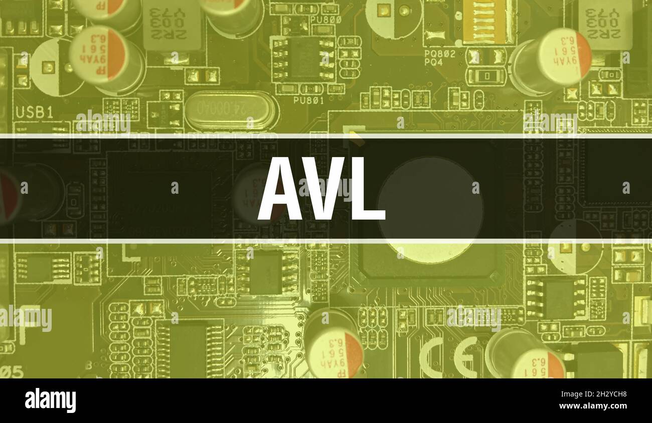 AVL concept with Electronic Integrated Circuit on circuit board. AVL ...