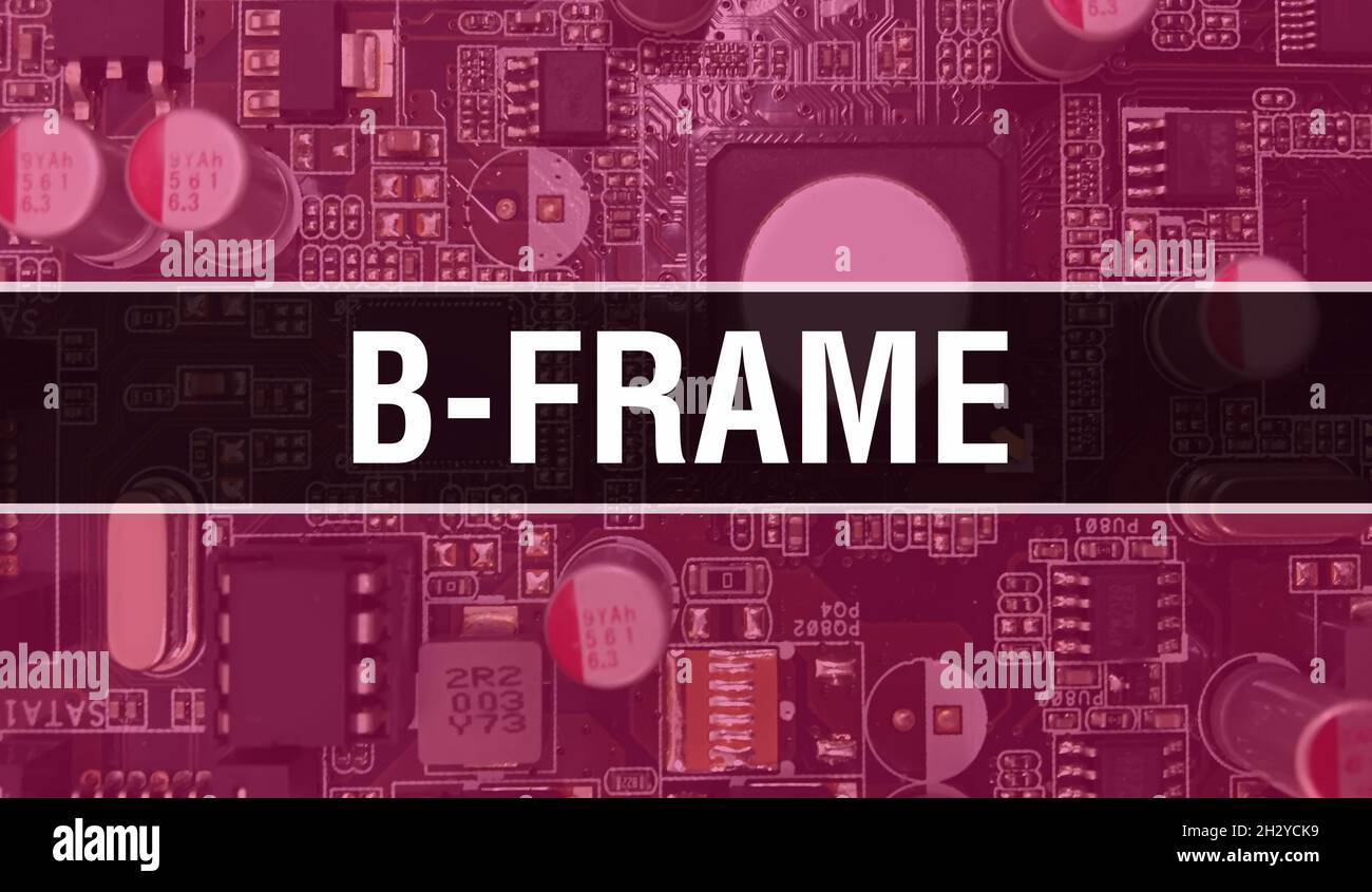 B-Frame concept with Electronic Integrated Circuit on circuit board. B ...