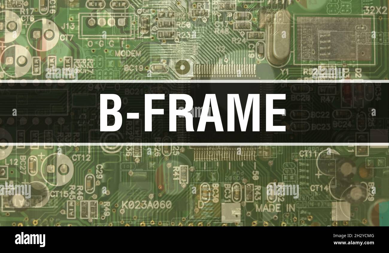 B-Frame with Electronic Computer Hardware technology background. Abstract background with ...