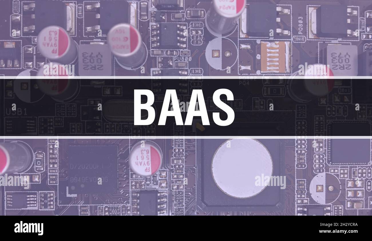 BaaS with Technology Motherboard Digital. BaaS and Computer Circuit ...