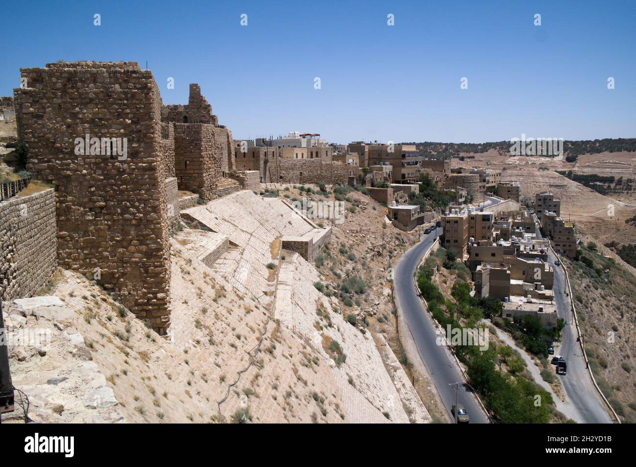Al Karak Crusader castle in Jordan Stock Photo - Alamy