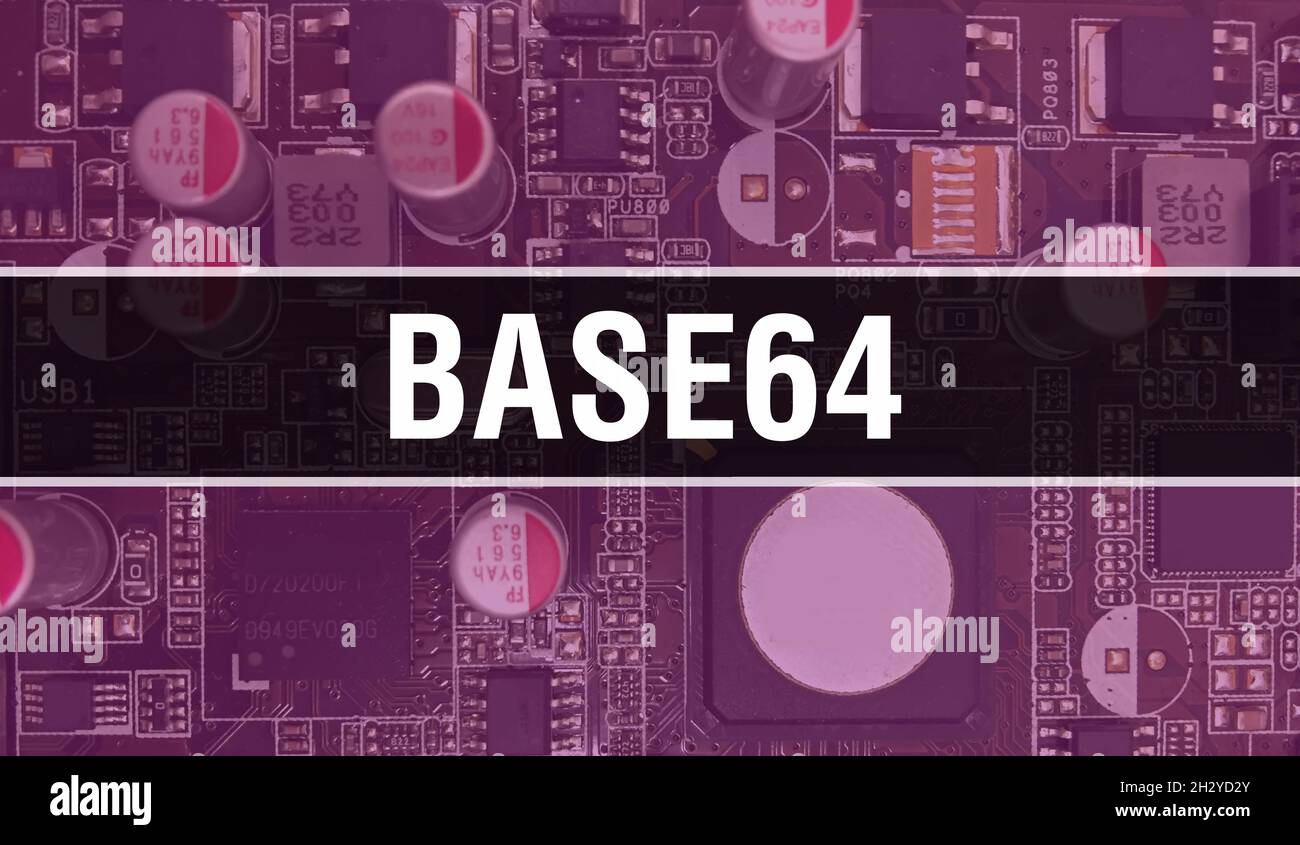 Base64 with Technology Motherboard Digital. Base64 and Computer Circuit Board Electronic ...