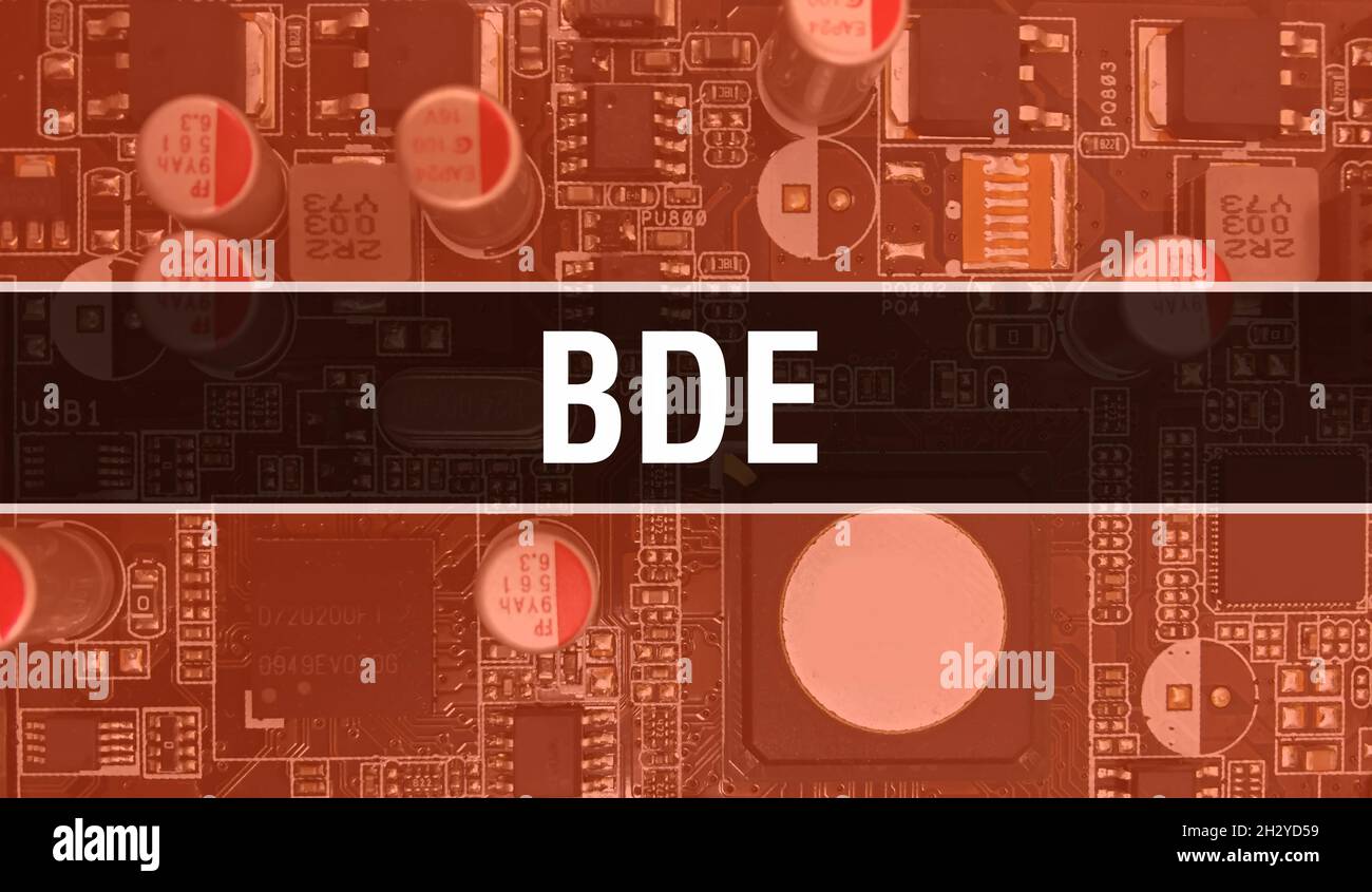 BDE concept with Electronic Integrated Circuit on circuit board. BDE ...