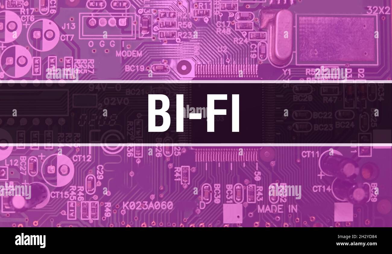 Bi-Fi text written on Circuit Board Electronic abstract technology ...