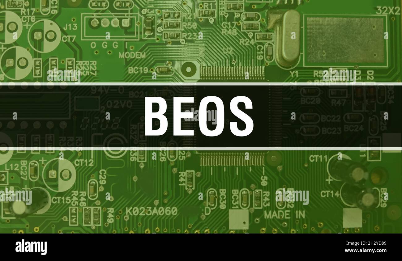 BeOS text written on Circuit Board Electronic abstract technology ...