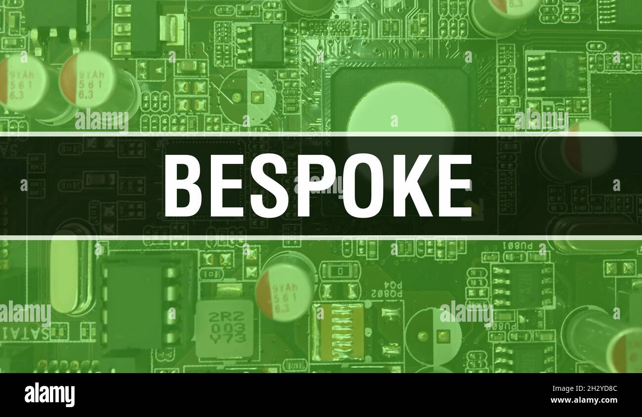 Bespoke concept with Electronic Integrated Circuit on circuit board ...