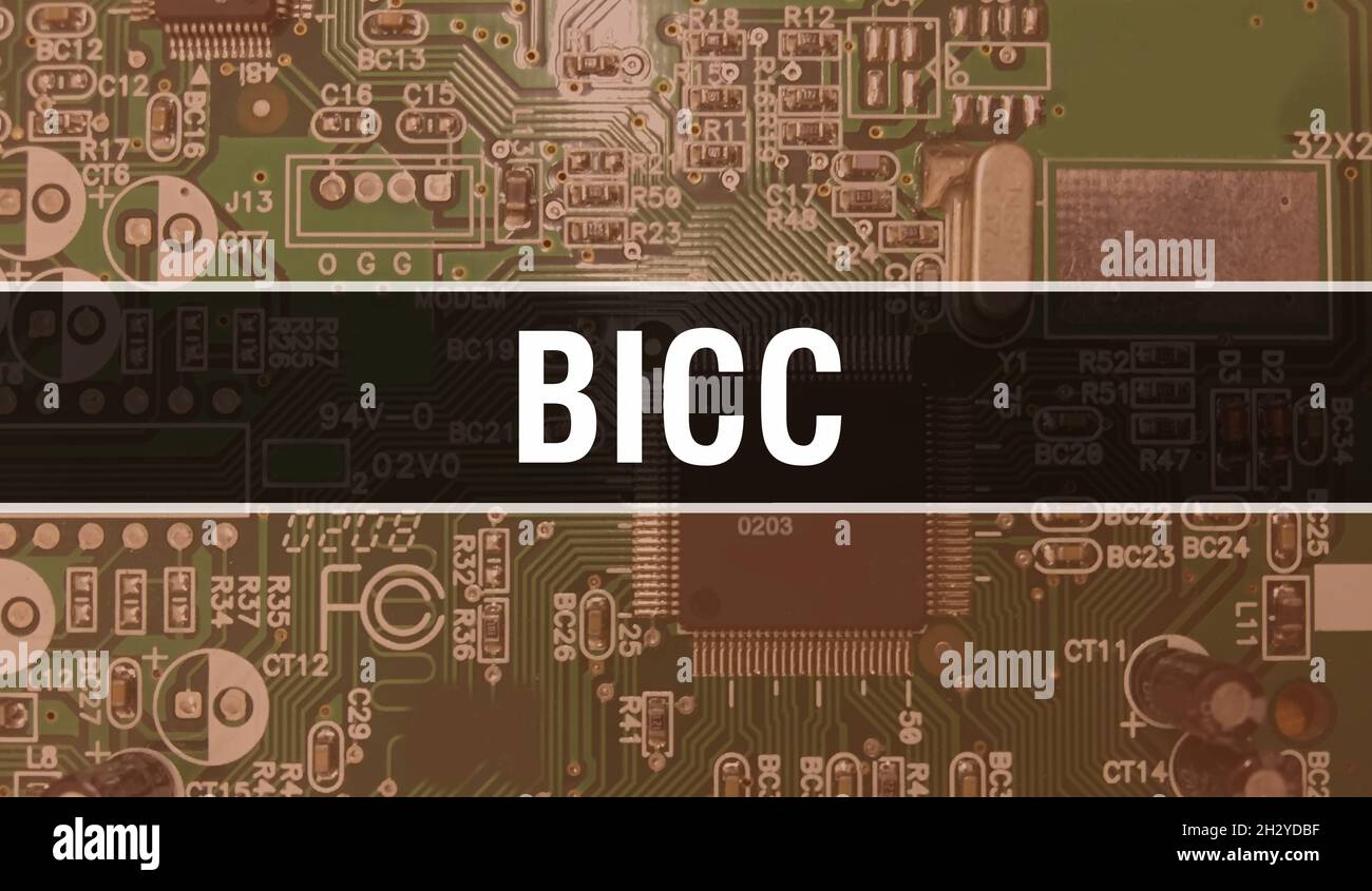 BICC concept illustration using Computer Chip in Circuit Board. BICC ...