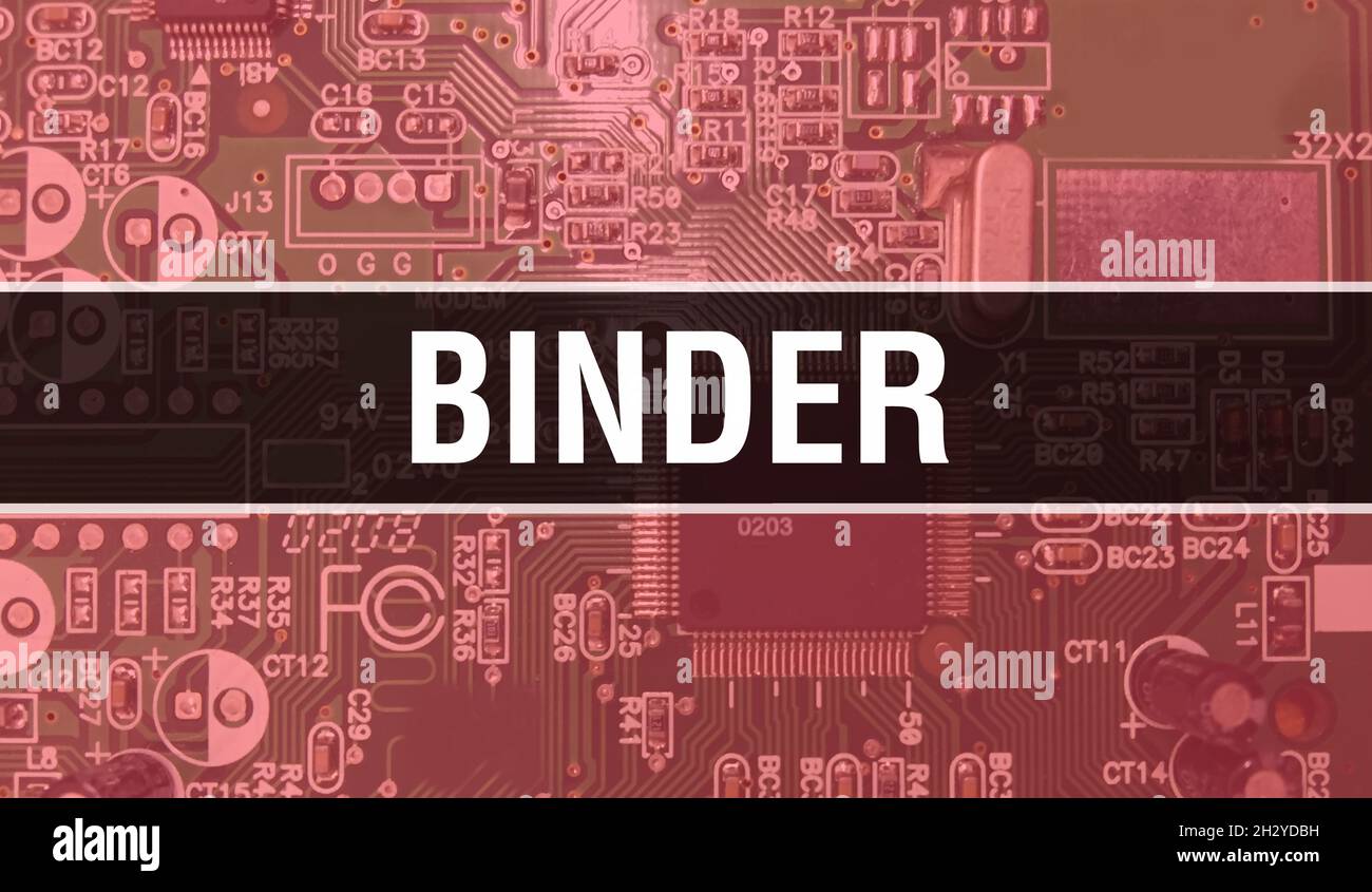 Binder concept illustration using Computer Chip in Circuit Board ...