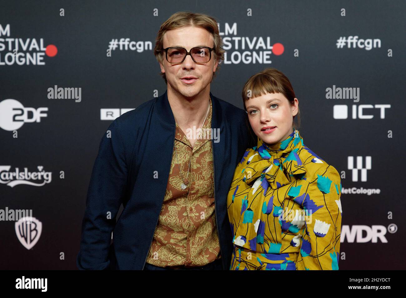 Cologne, Germany. 24th Oct, 2021. Actors Albrecht Schuch and Jella Hase ...