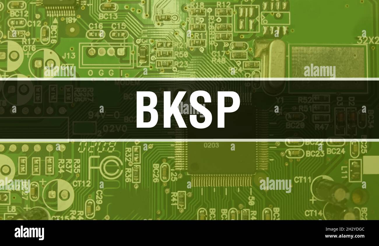 BKSP text written on Circuit Board Electronic abstract technology ...