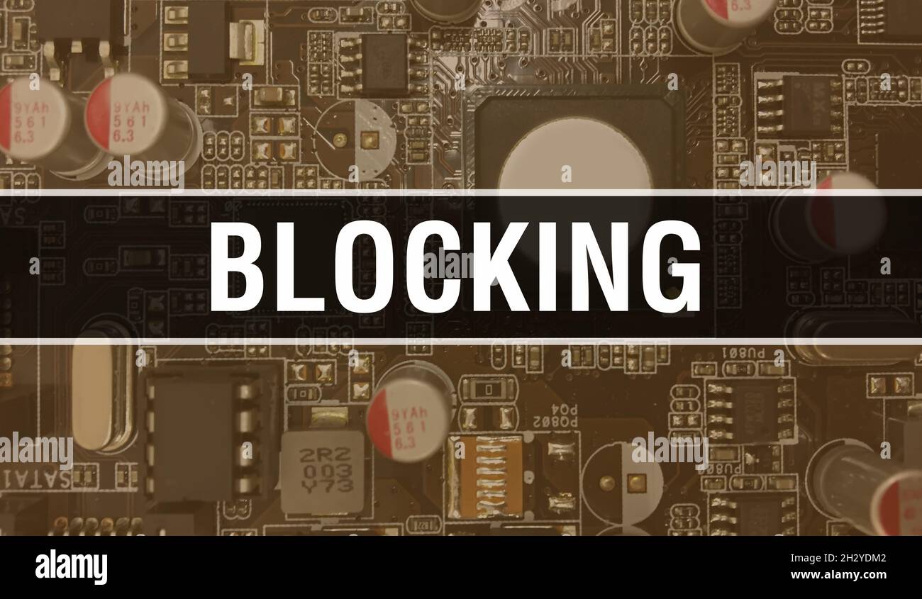 Blocking with Technology Motherboard Digital. Blocking and Computer ...