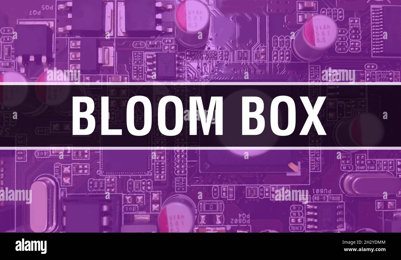 Bloom Box with Electronic Computer Hardware technology background ...