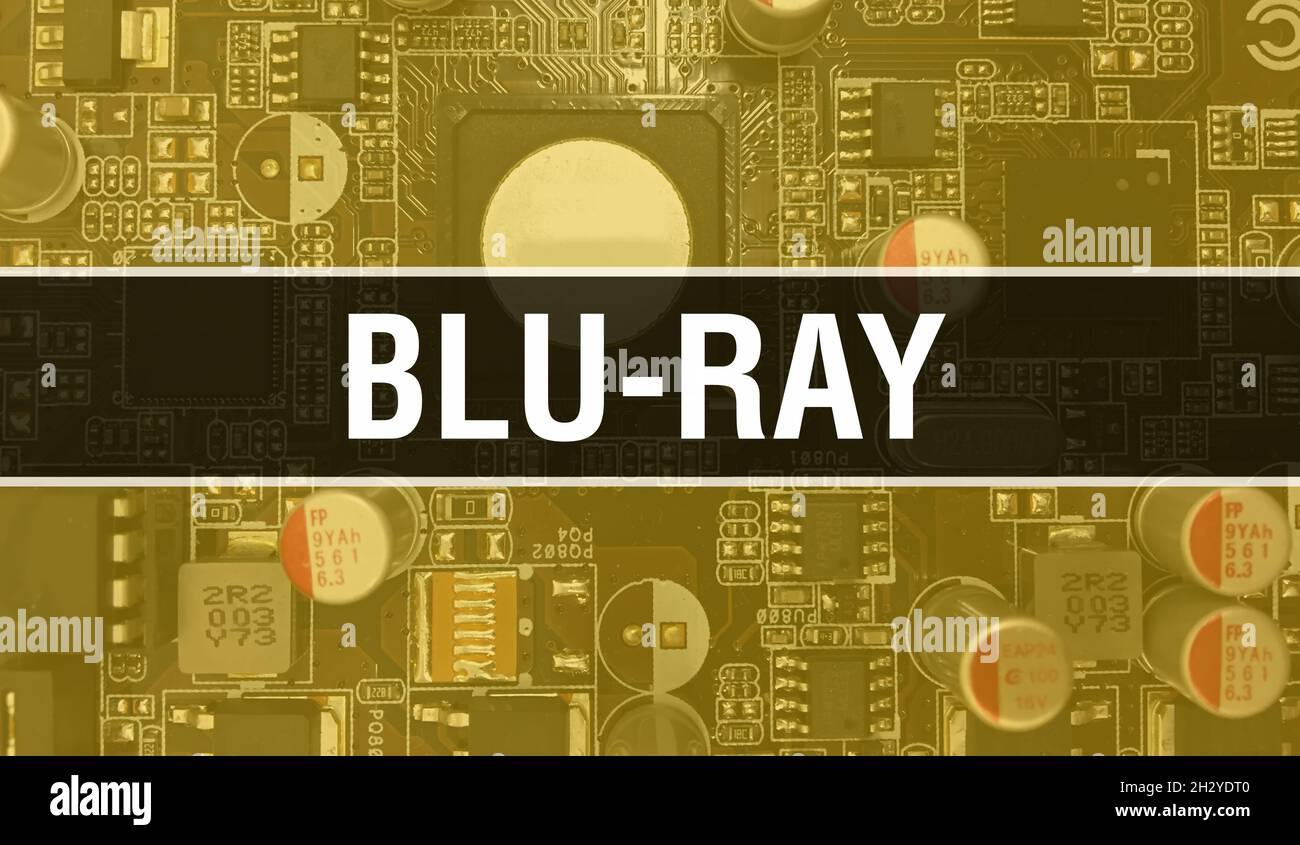Blu-ray concept with Electronic Integrated Circuit on circuit board ...
