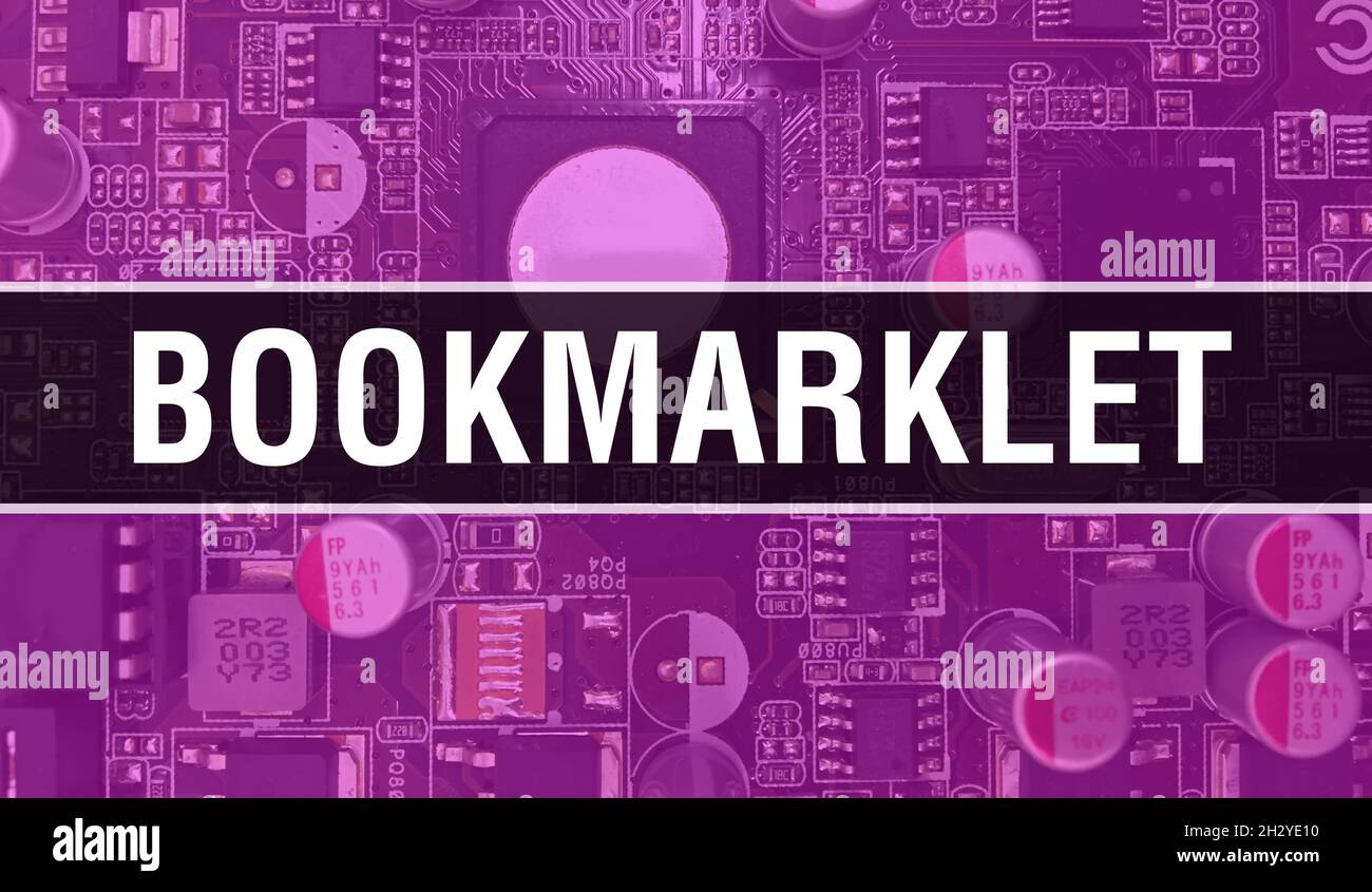Bookmarklet concept with Electronic Integrated Circuit on circuit board ...