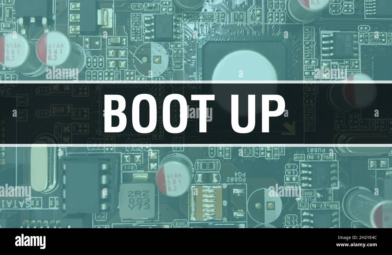 Boot Up with Technology Motherboard Digital. Boot Up and Computer ...