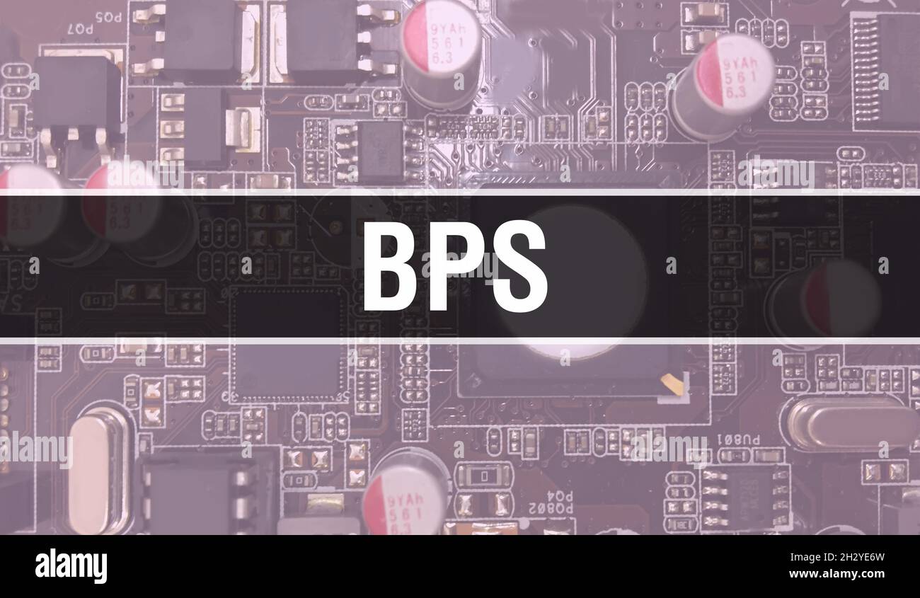 bps with Electronic components on integrated circuit board Background ...