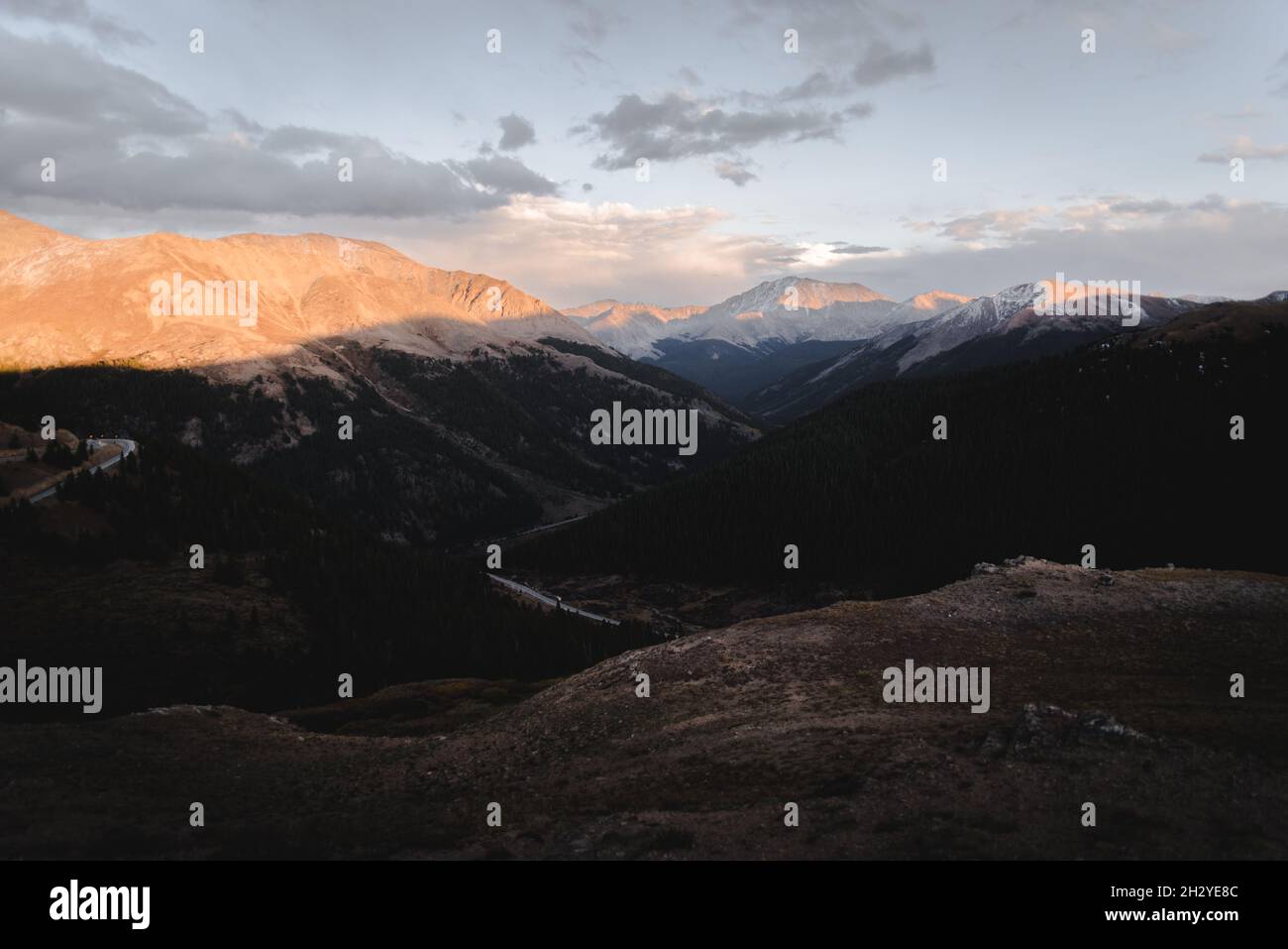Sunset at Independence Pass near Aspen, Colorado Stock Photo - Alamy