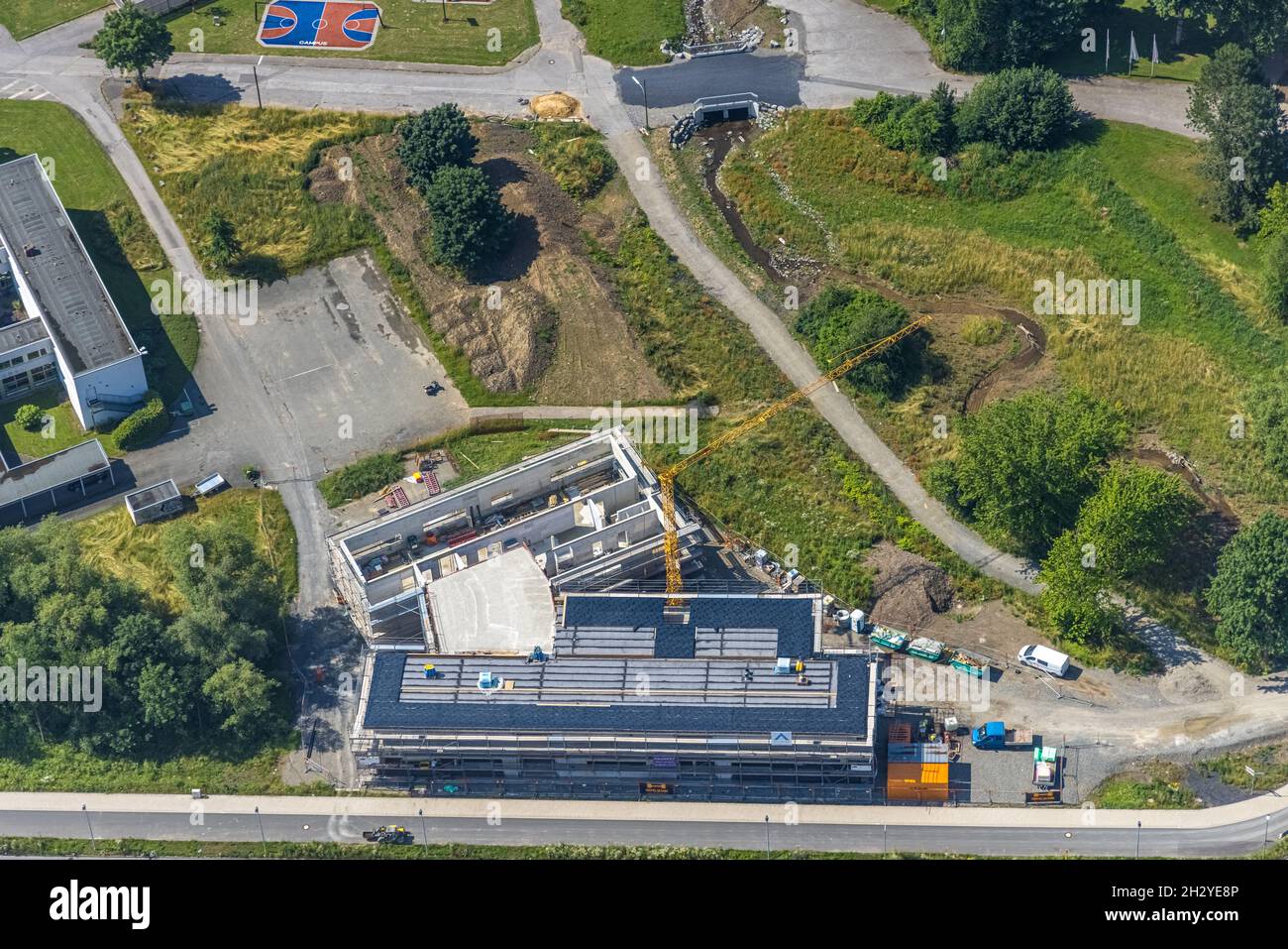 Baustelle neubau erweiterung berufskolleg hochsauerlandkreis hi-res ...