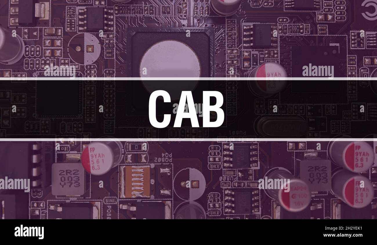CAB concept illustration using Computer Chip in Circuit Board. CAB ...