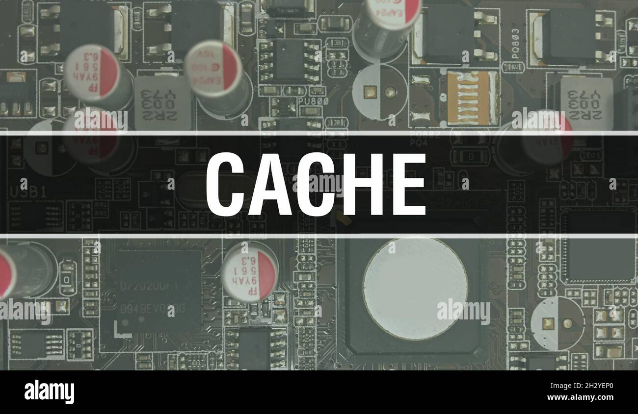 Cache with Technology Motherboard Digital. Cache and Computer Circuit ...