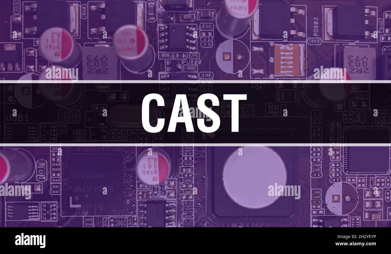 CAST with Technology Motherboard Digital. CAST and Computer Circuit ...