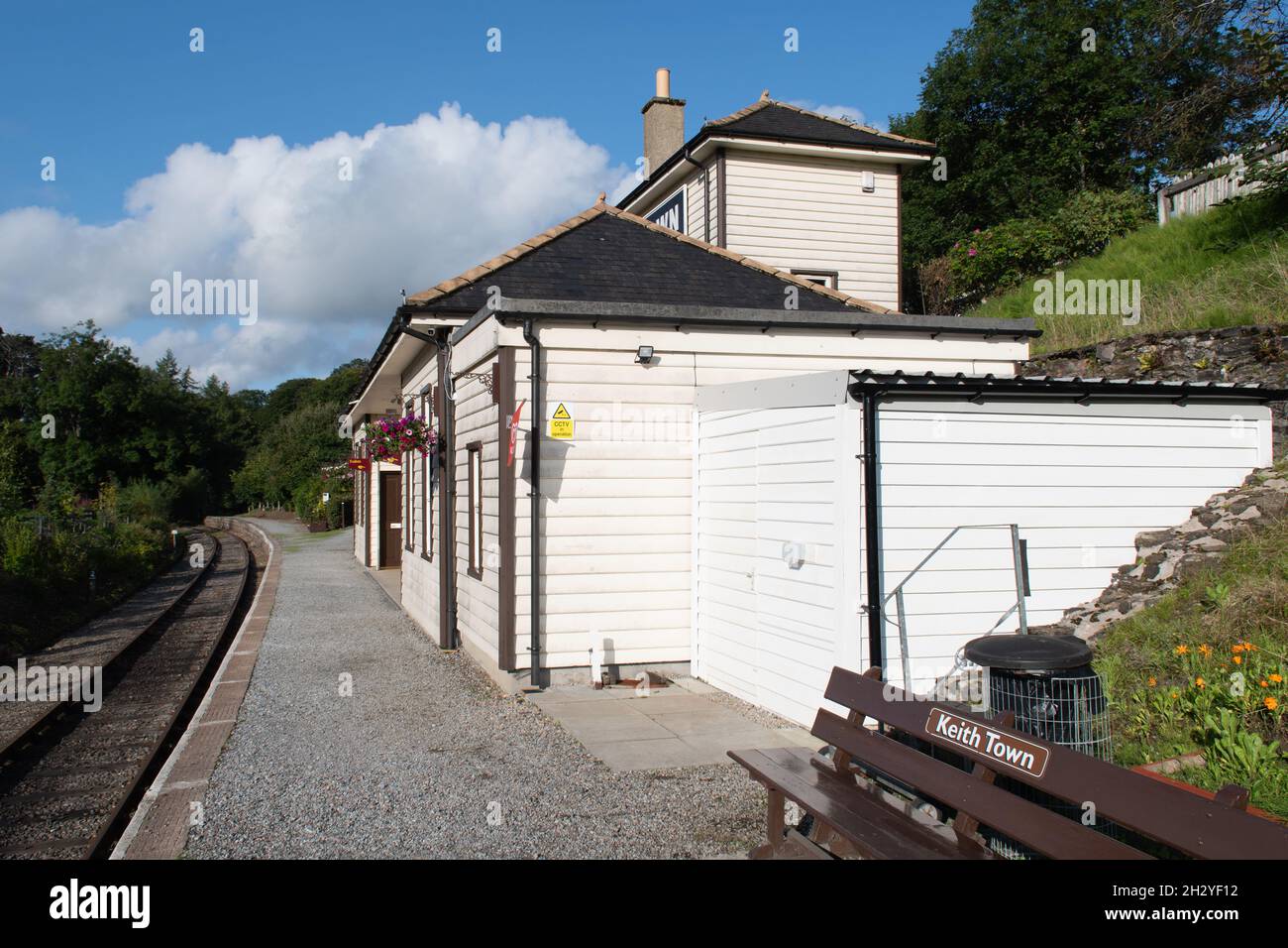 Keith, Scotland - Aug 31st 2021 - Keith Town railway station. Historic ...