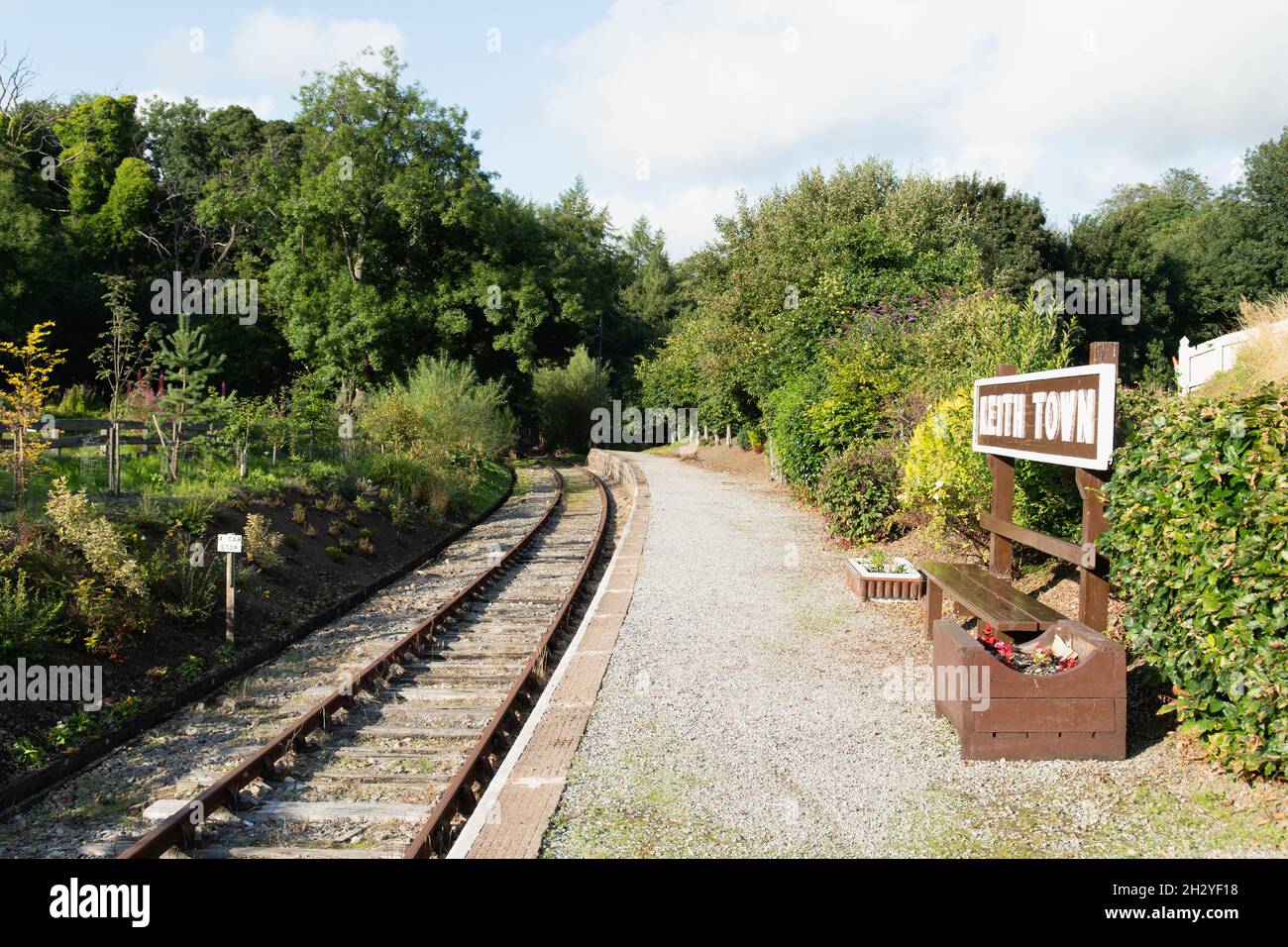 Keith, Scotland - Aug 31st 2021 - Keith Town railway track. Historic ...