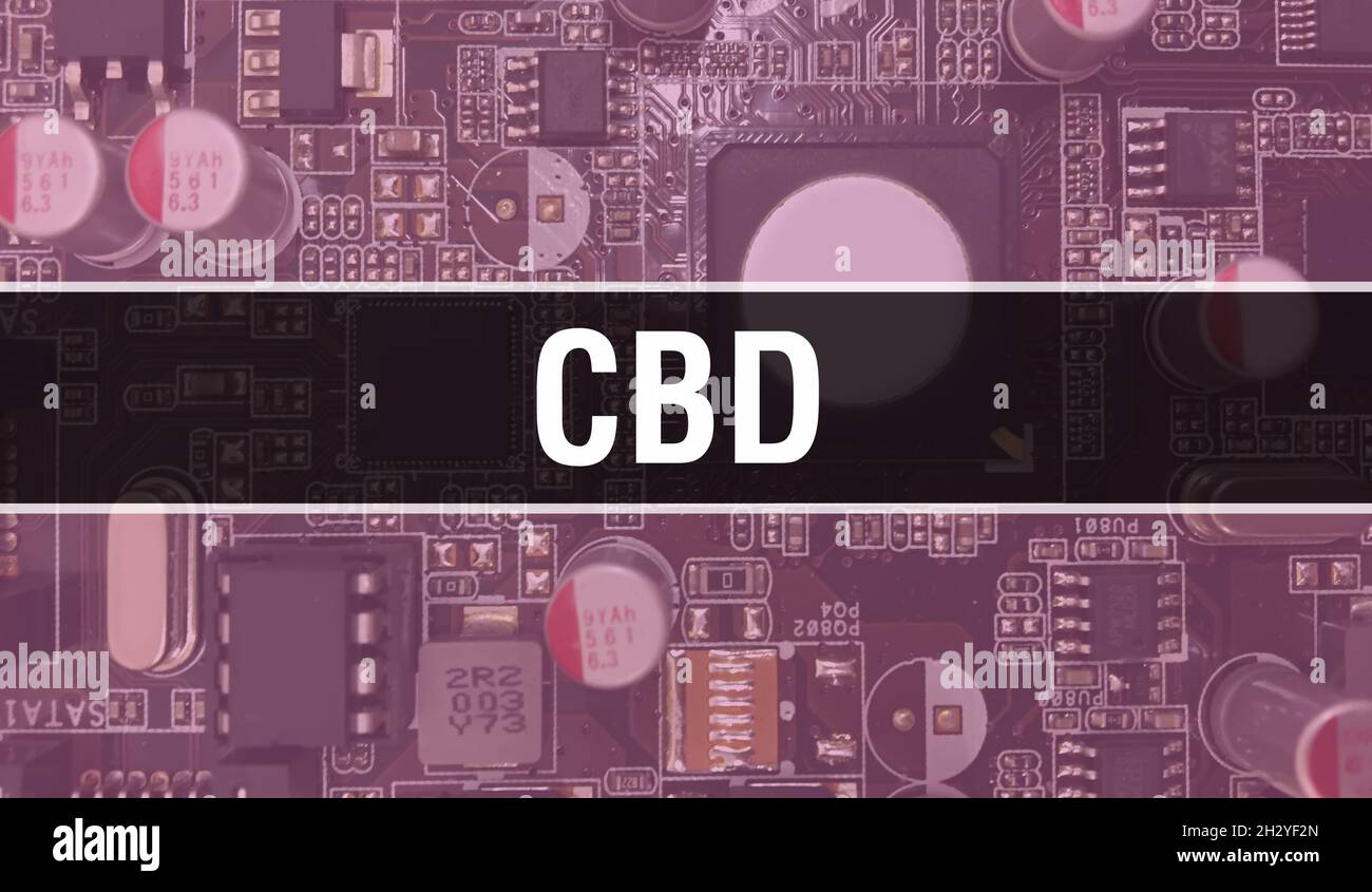 CBD text written on Circuit Board Electronic abstract technology ...