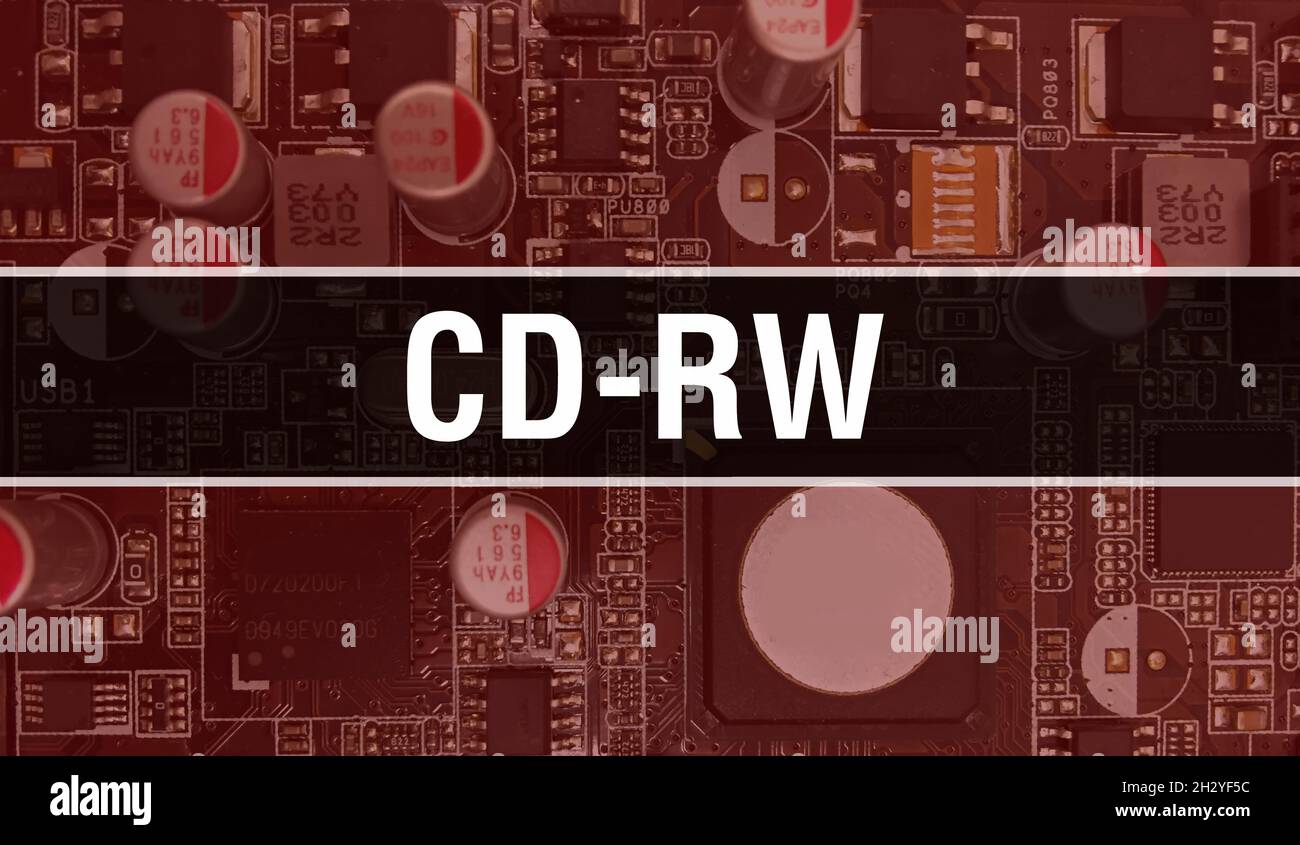 CD-RW with Technology Motherboard Digital. CD-RW and Computer Circuit ...