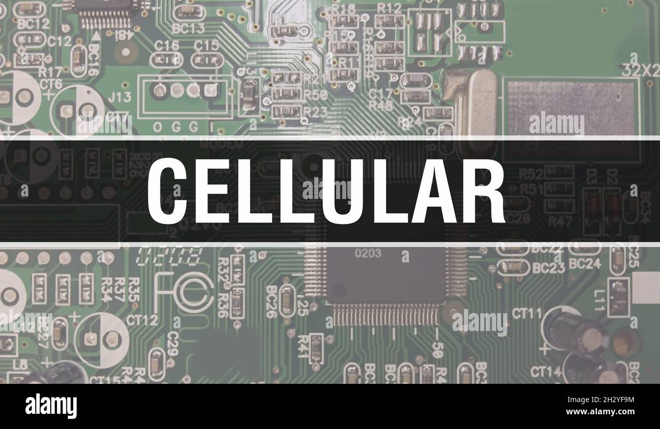 Cellular with Electronic Computer Hardware technology background ...