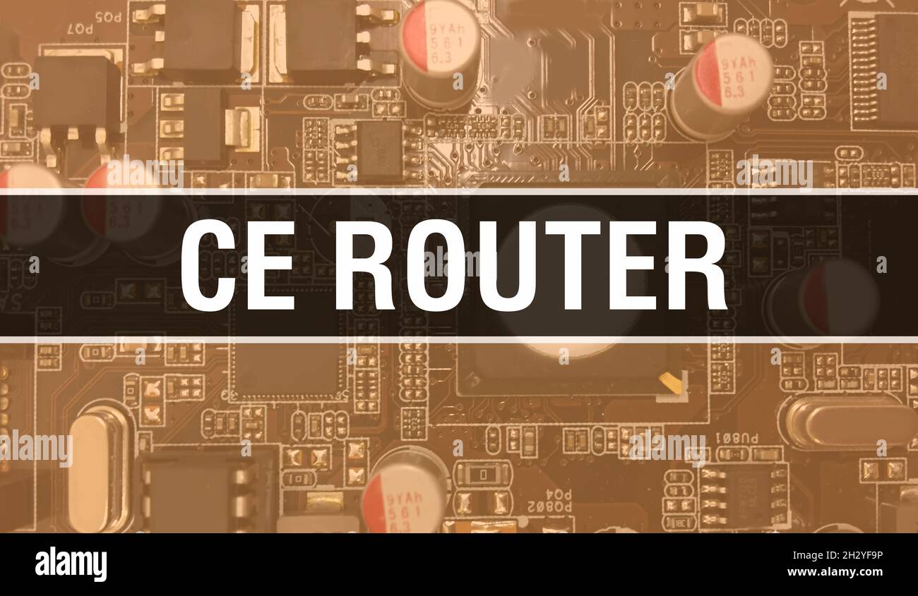 CE Router with Electronic components on integrated circuit board ...